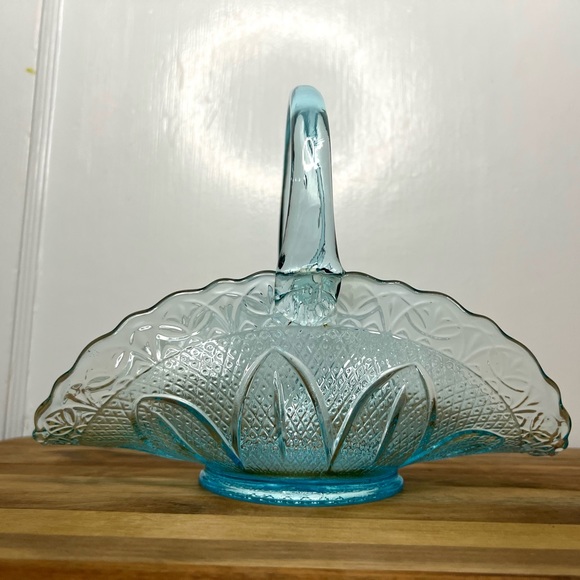 Fenton | Accents | Vintage Fenton Ice Blue Bridal Basket Made For ...